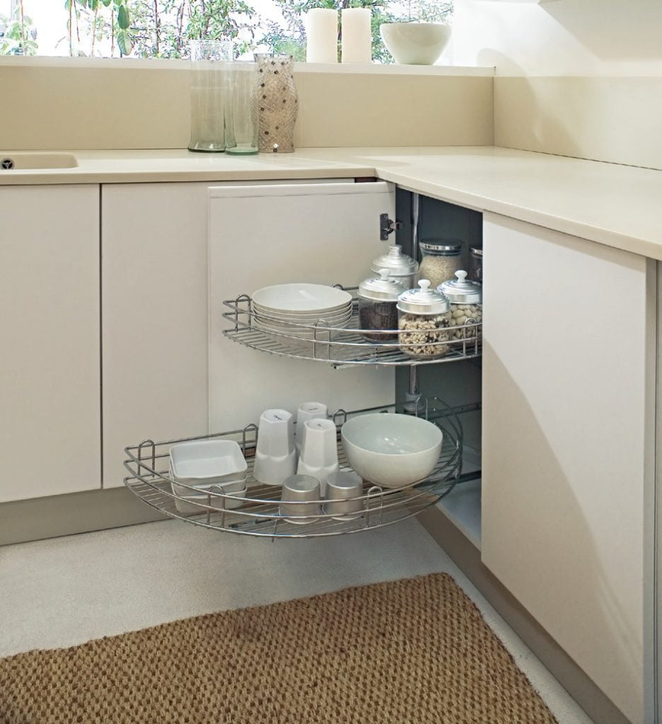 Pull out corner carousel (half) for 900 mm cabinet | Gamma Fittings