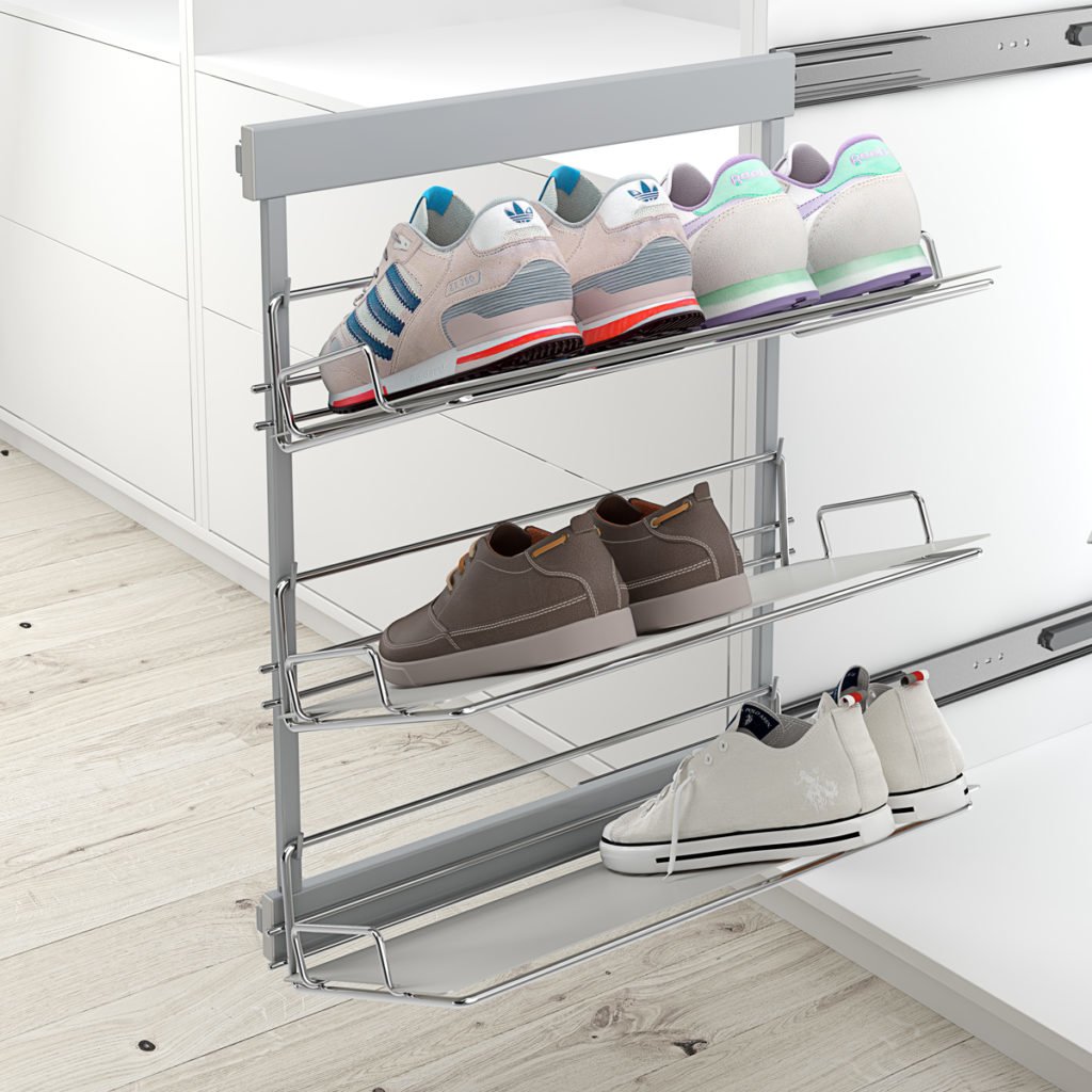 Articulated pull-out shoe rack | Gamma fittings