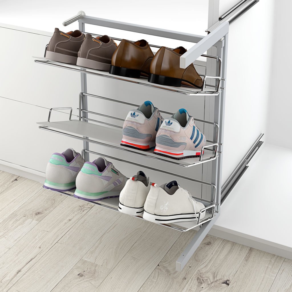 Articulated pull-out shoe rack | Gamma Fittings
