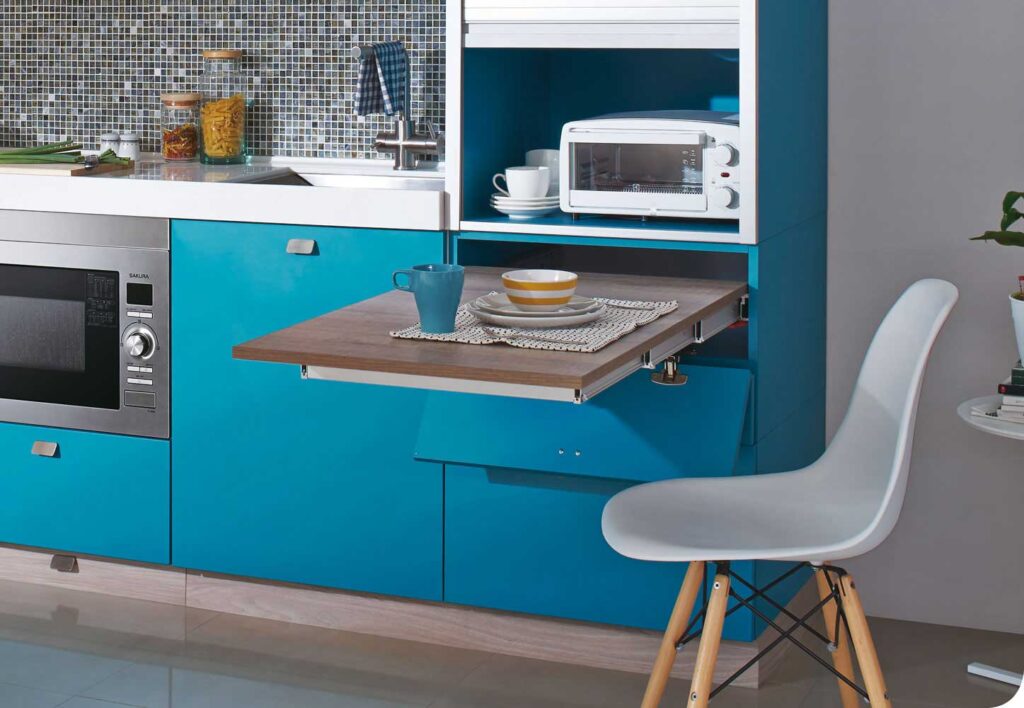 Siesta – pull-out table from a drawer | Gamma fittings