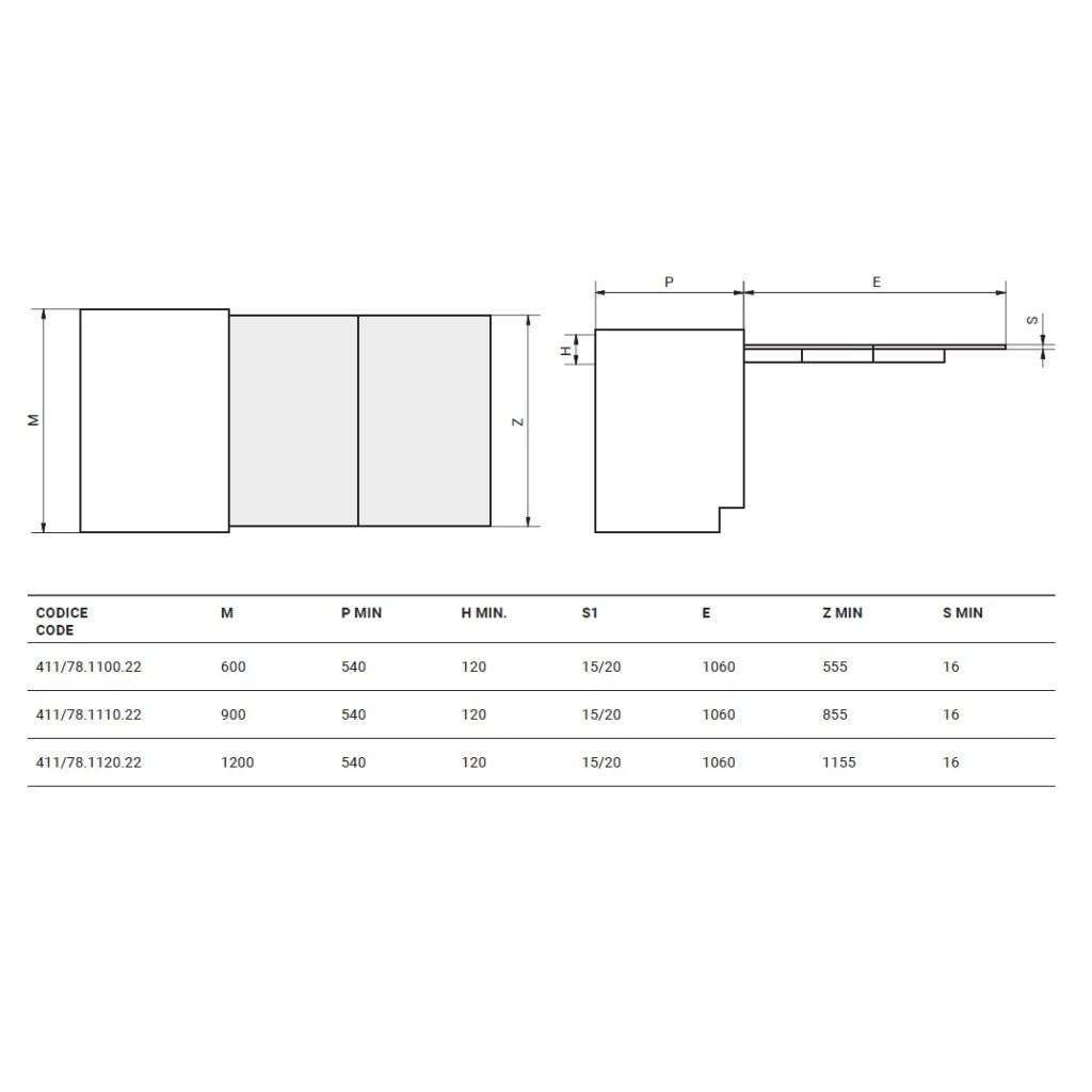 Brunch – pull-out table from a drawer – Gamma Fittings
